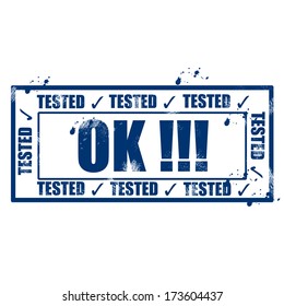 Tested Ok Grunge Stamp On White Stock Vector (Royalty Free) 173604437 ...