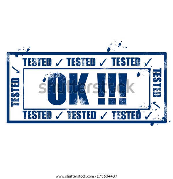Tested Ok Grunge Stamp On White Stock Vector (Royalty Free) 173604437 ...