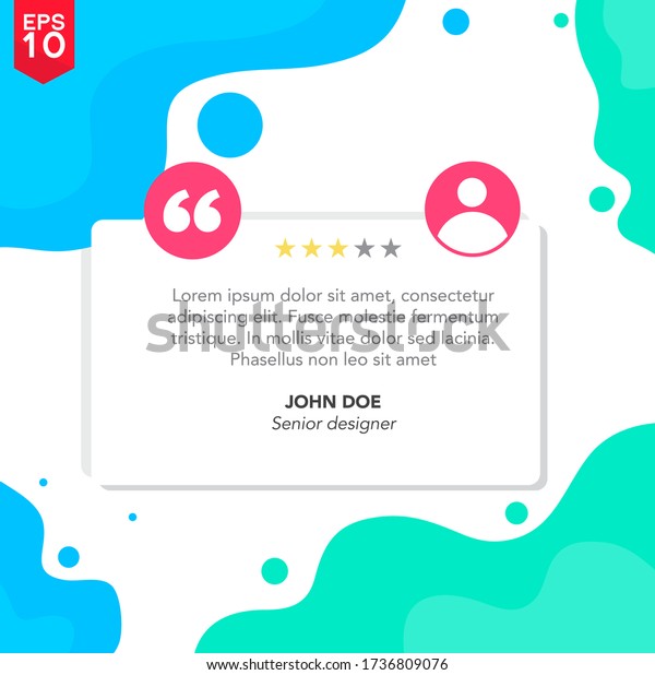 Testimonial Quotes Template Text Placeholder Websites Stock Vector ...