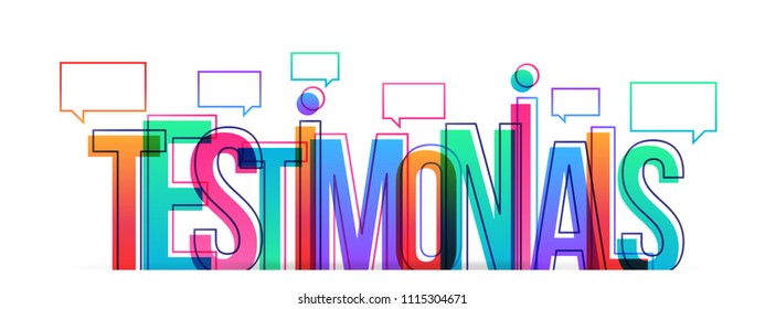 Testimonials Word Concept Vector Illustration Stock Vector (Royalty ...