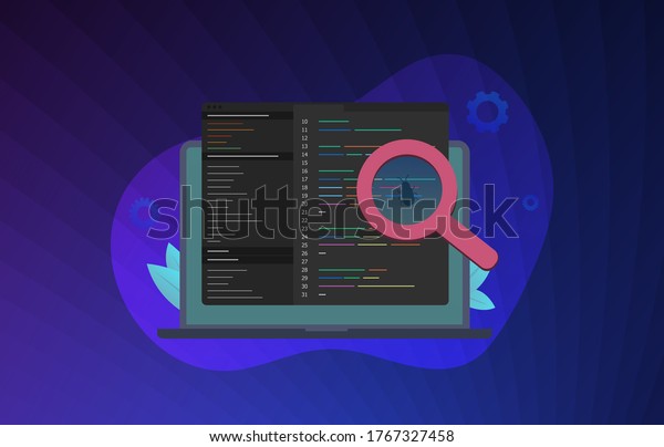 Testing Software Concept Illustration Program Code Stock Vector Royalty Free 1767327458