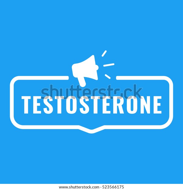 Testosterone Badge Logo Symbol Megaphone Icon Stock Vector (Royalty ...