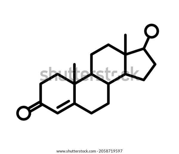 Testosterone Chemical Formula Logo Icon Primary Stock Vector (Royalty ...