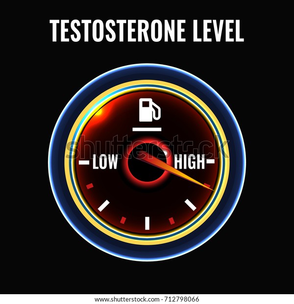 Testosterone Deficiency Concept Low High Level 库存矢量图（免版税）712798066 ...