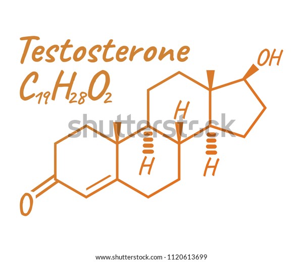 Testosterone Label Icon Chemical Formula Structure Stock Vector ...