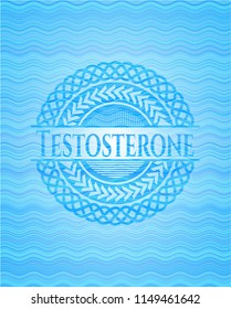 Testosterone Light Blue Water Wave Badge Stock Vector (Royalty Free ...