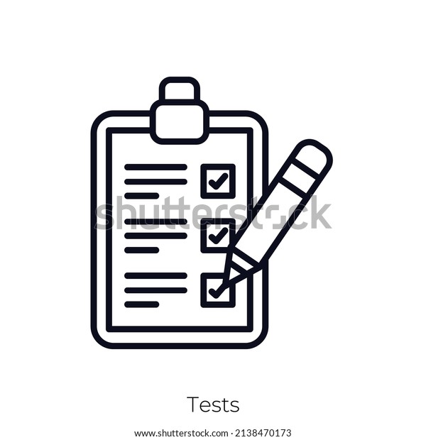 Tests Icon Outline Style Icon Design Stock Vector (Royalty Free ...
