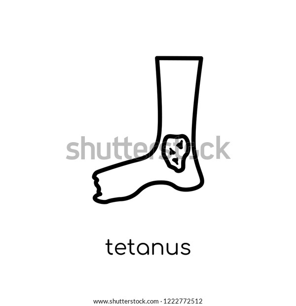 Tetanus Icon Trendy Modern Flat Linear Stock Vector (Royalty Free ...