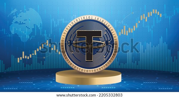 Tether Usdt Crypto Currency Coin Logo Stock Vector (Royalty Free ...