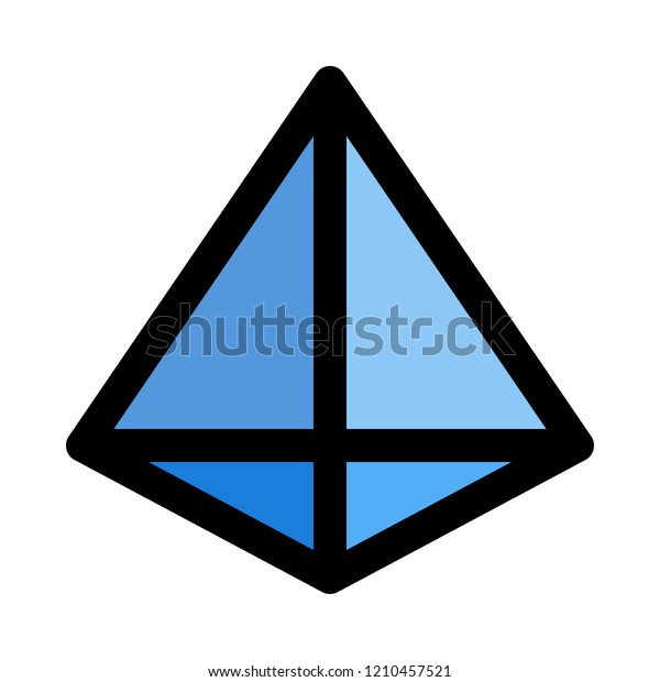 Tetrahedron Triangular Pyramid Stock Vector (Royalty Free) 1210457521 ...