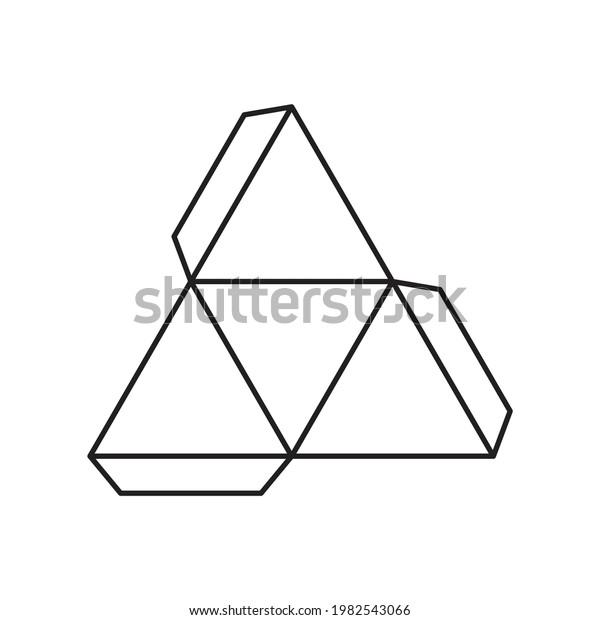 Tetrahedron Triangular Pyramid Shape Stock Vector (Royalty Free ...