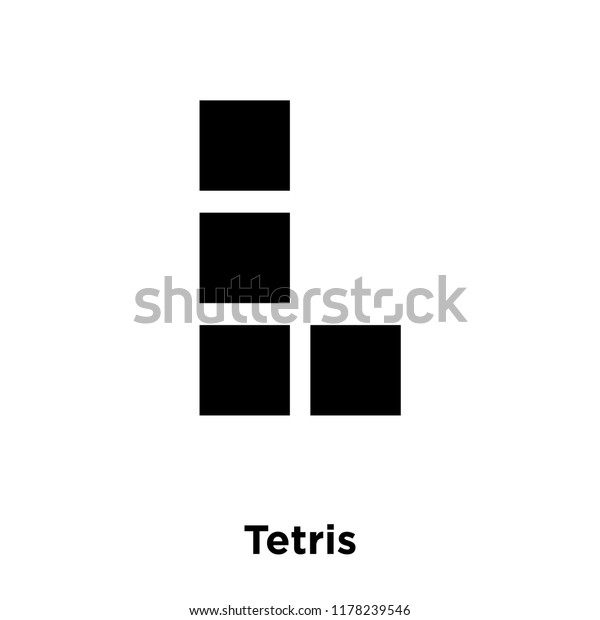 Tetris Icon Vector Isolated On White Stock Vector (Royalty Free ...