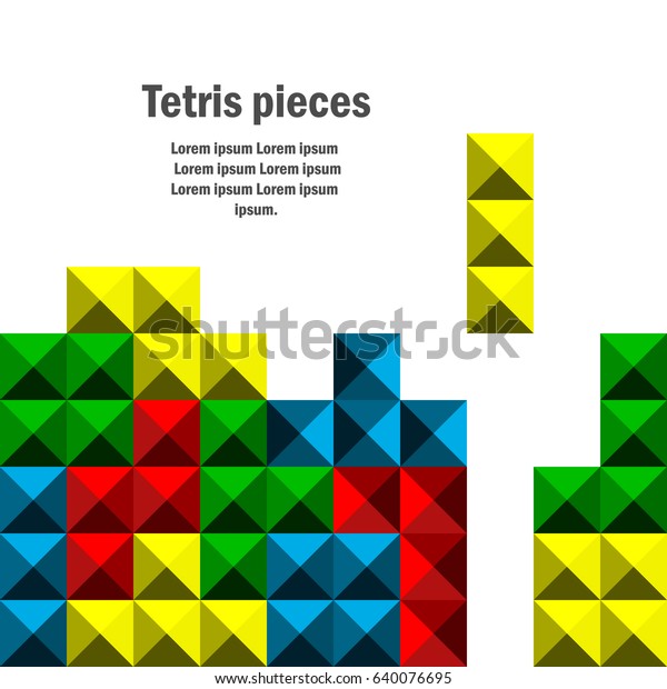 Tetris Pieces Game Background Space Blank 스톡 벡터(로열티 프리) 640076695 ...