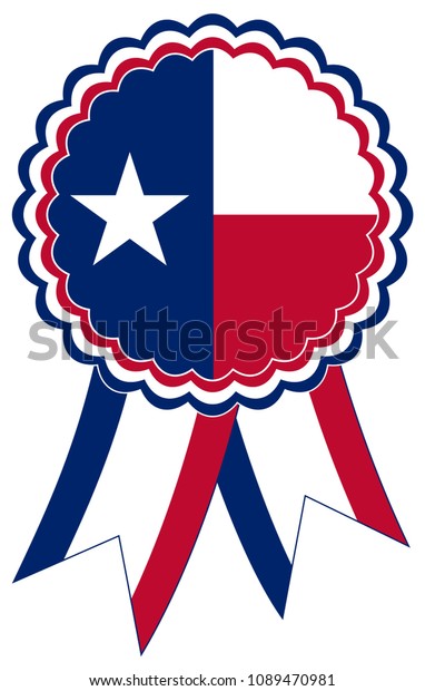 Texas Award Ribbon Vector Original National Stock Vector (Royalty Free ...