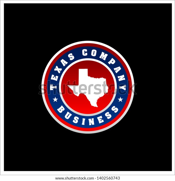 Texas Company Logo Design Simple Circle Stock Vector (Royalty Free ...
