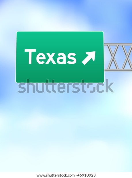 Texas Highway Sign Original Vector Illustration Stock Vector (Royalty ...