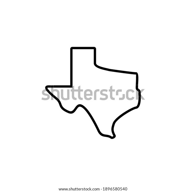Texas Icon Vector Texas Sign Symbol Stock Vector (Royalty Free ...