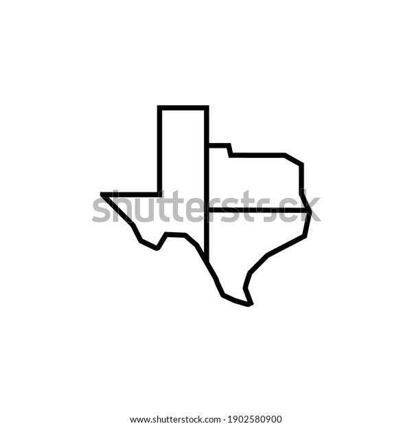 Texas Icon Vector Texas Sign Symbol Stock Vector (Royalty Free ...