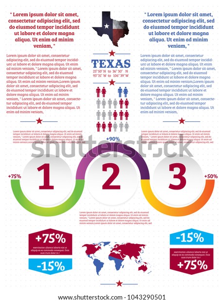 Texas Infographic Concept Present Template Vector: vector de stock ...