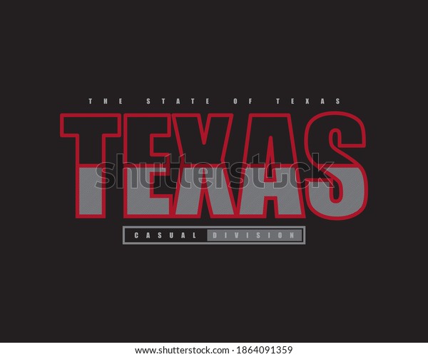 Texas Letter Graphic Vector Illustration Creative Stock Vector (Royalty ...