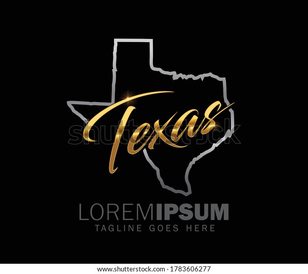 Texas Logo Vector Illustration Sign Golden Stock Vector (Royalty Free ...