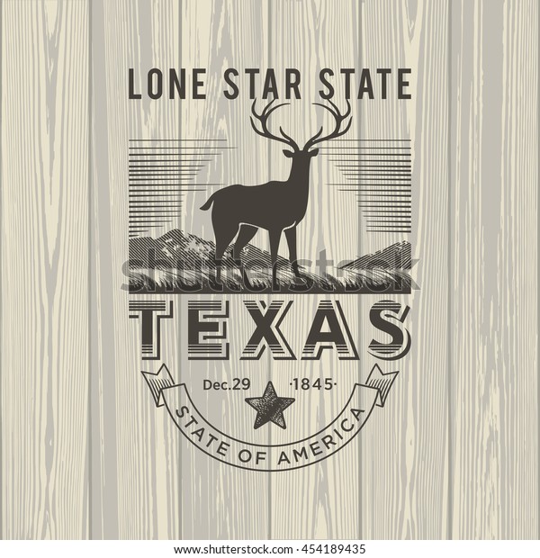 Texas Lone Star State Stylized Emblem Stock Vector (Royalty Free ...