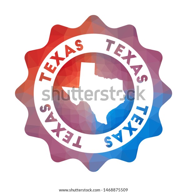 Texas Low Poly Logo Colorful Gradient Stock Vector (Royalty Free ...
