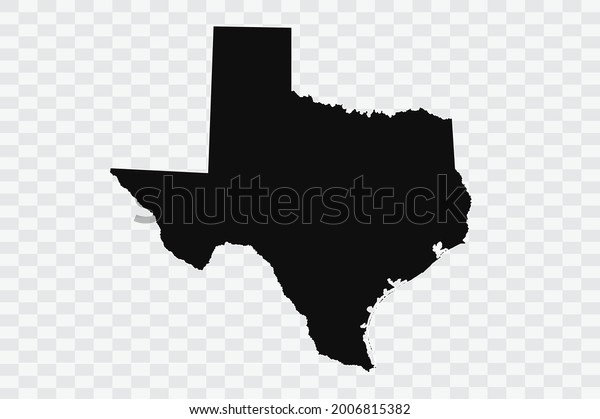 Texas Map Black Color On Backgound Stock Vector (Royalty Free ...
