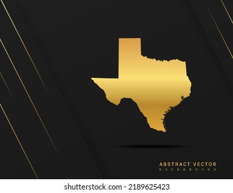 Texas Map Gold Gradient Style Vector Stock Vector (Royalty Free ...