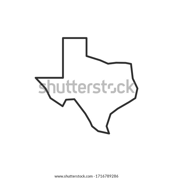Texas Map Icon Texas Icon Isolated Stock Vector (Royalty Free ...