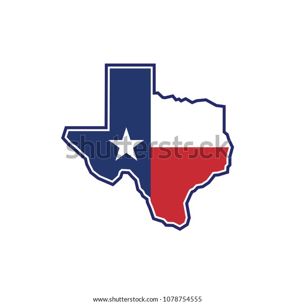 Texas Map Texas Icon Texas Symbol Stock Vector (Royalty Free) 1078754555