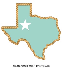 Texas Map Lasso Rope Frame Symbol Stock Vector (Royalty Free ...