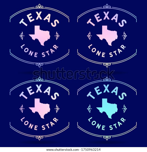 Texas Map Nickname Lone Star Logo 库存矢量图（免版税）1750963214 | Shutterstock