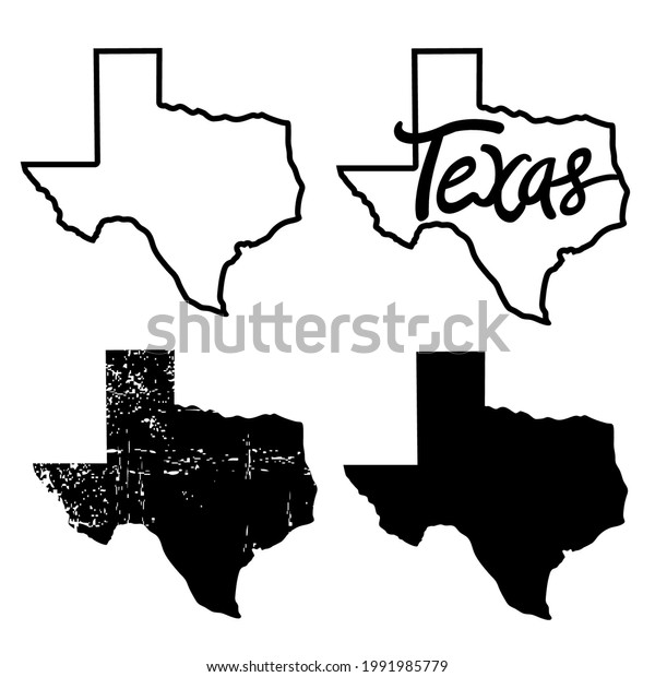 Texas Map Vector Illustration Texas Maps Stock Vector (Royalty Free ...