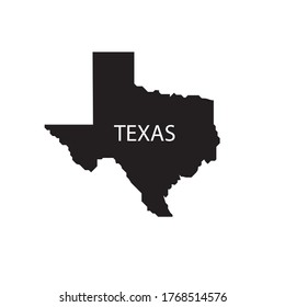 Texas Maps Black Color Stock Vector (Royalty Free) 1768514576 ...