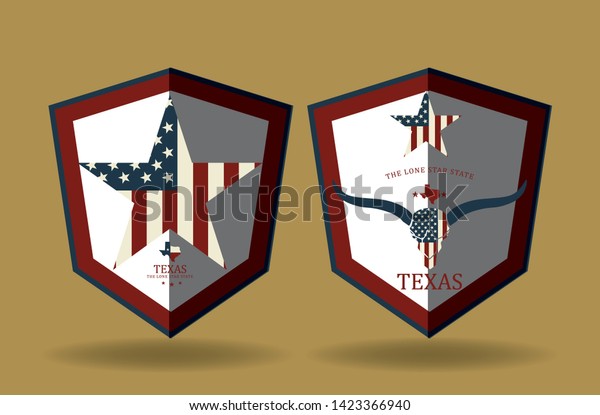 Texas Nickname Lone Star State Logo Stock Vector (Royalty Free ...
