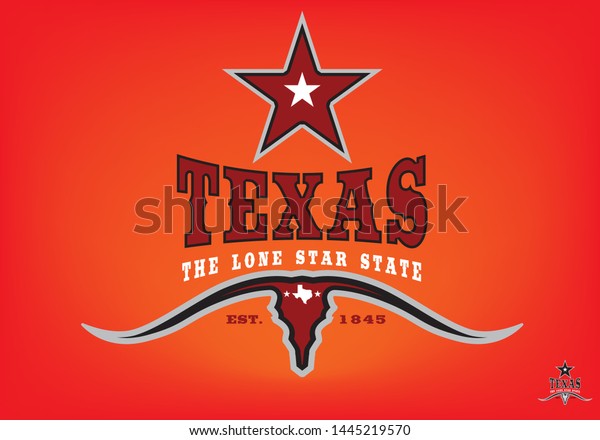 Texas Nickname Lone Star State Logo Stock Vector (Royalty Free ...