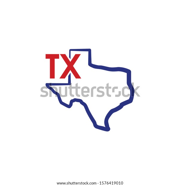 Texas Outline Logo Template 002 Stock Vector (Royalty Free) 1576419010 ...