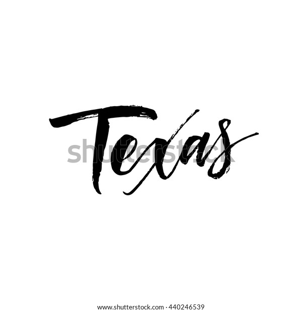 Texas Phrase Hand Drawn Texas Card Stock Vector (Royalty Free ...