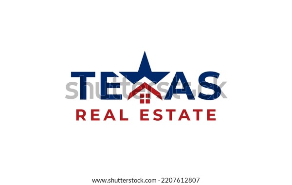 Texas Real Estate Logo Design Stock Vector (Royalty Free) 2207612807 ...