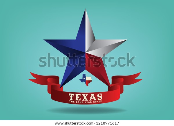 Texas Star Nickname Lone Star State Stock Vector (Royalty Free ...