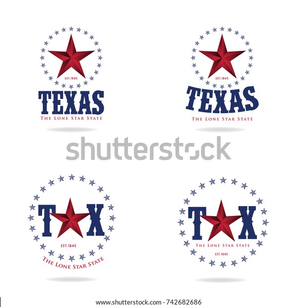 Texas Star Nickname Lone Star State Stock Vector (Royalty Free ...