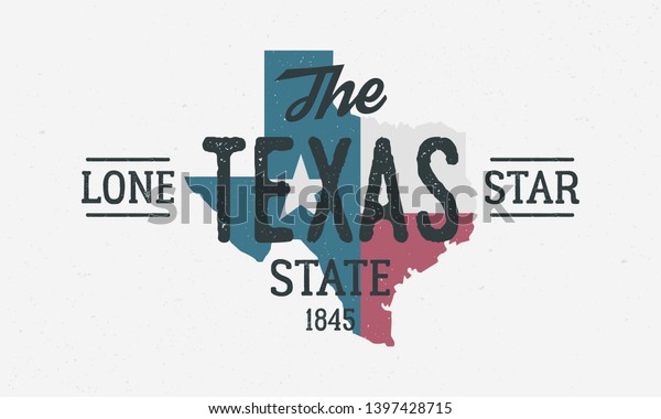 Texas State Logo Poster Lone Star Stock Vector (Royalty Free) 1397428715
