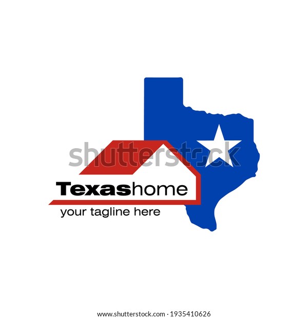 Texas State Realty Logo Design Template Stock Vector (Royalty Free ...