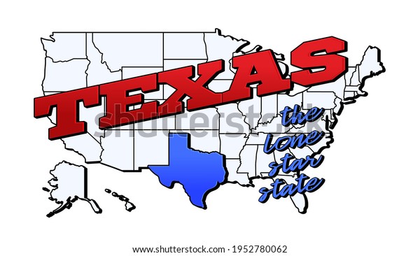 Texas State Vector Illustration Us Texas Stock Vector (Royalty Free ...