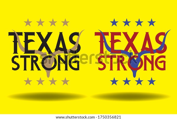 Texas Strong Logo Design Concept Longhorn Stock Vector (Royalty Free ...