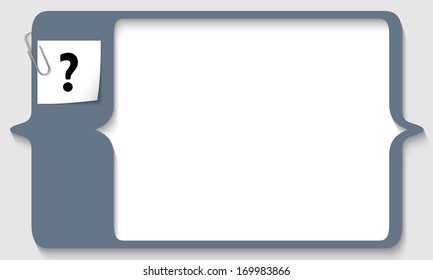 Vector Black Text Box Question Mark Stock Vector (Royalty Free ...