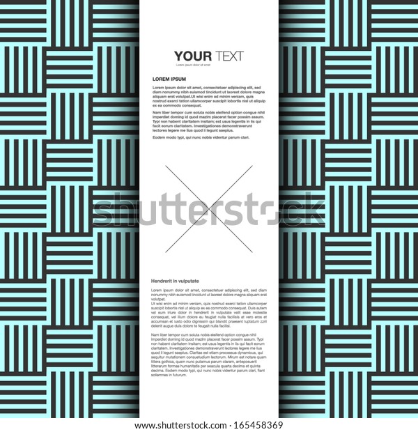 Text Box Design Line Pattern Background Stock Vector (Royalty Free ...