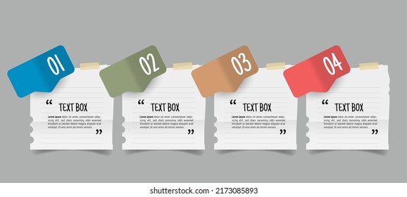 Text Box Design Note Papers Stock Vector (Royalty Free) 2173085893 ...