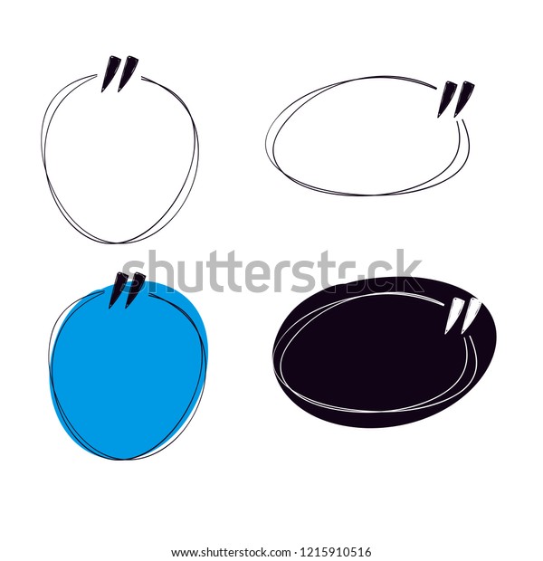 Text Box Doodle Outline Vector Stock Vector (Royalty Free) 1215910516 ...
